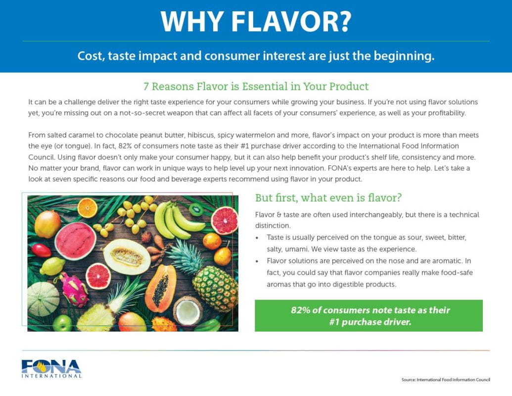 Why Flavor? : 7 Reasons Flavor is Essential in Your Product